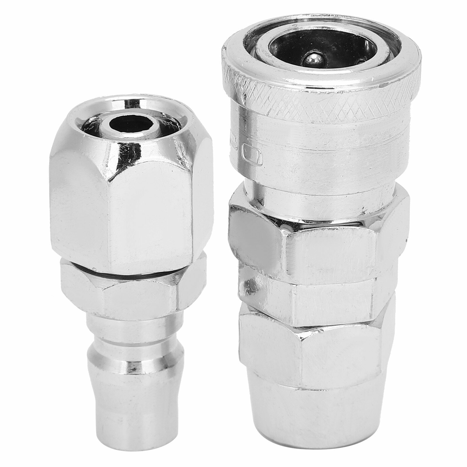 2Pcs Quick Connector Self Locking Pneumatic Joint Air Pipe Accessories 40SP+40PP Alloy Steel