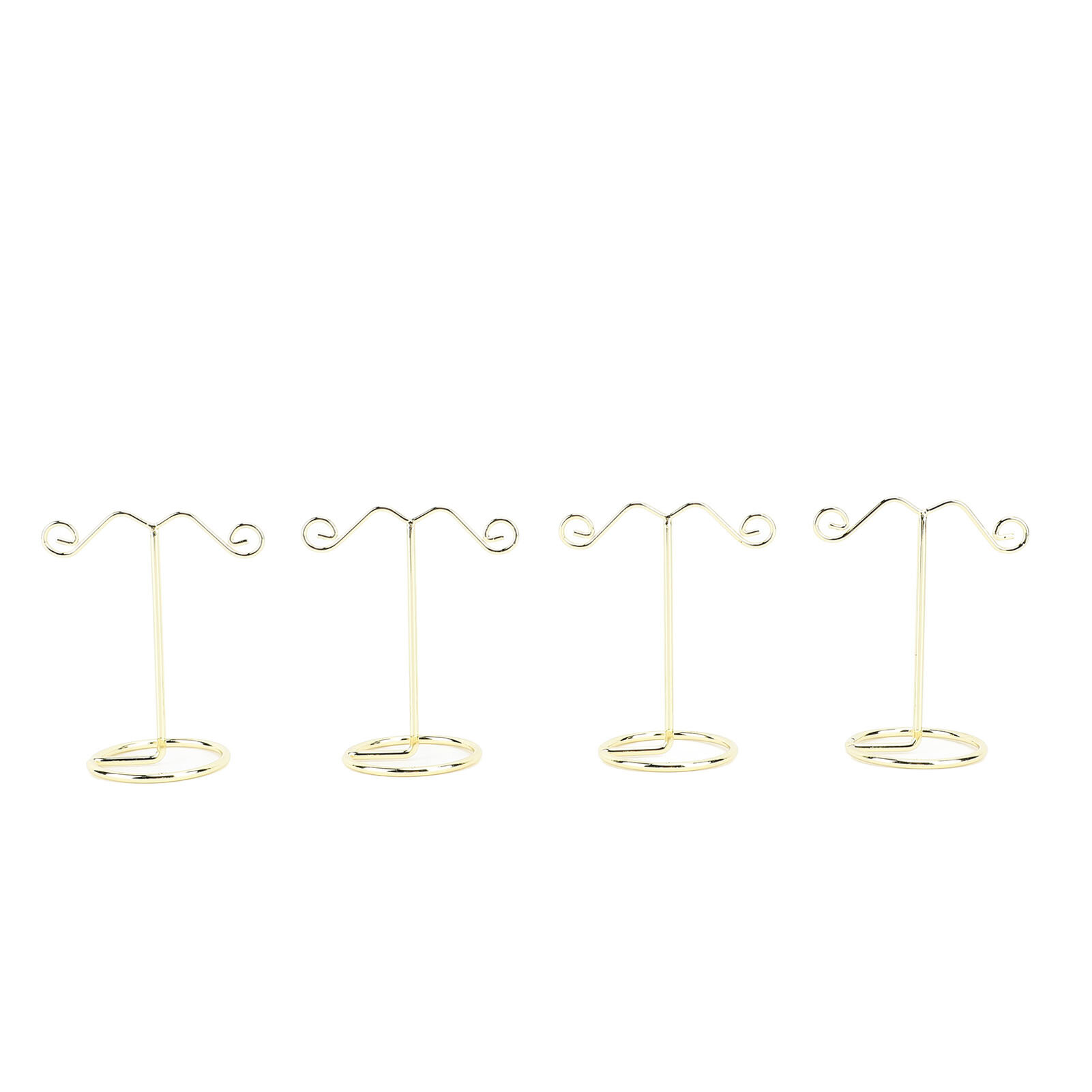 4 шт. гальванизированных железных стенда для сережек, устойчивая симметричная овальная стойка для ювелирных изделий, декоративная витрина для магазинов и выставок