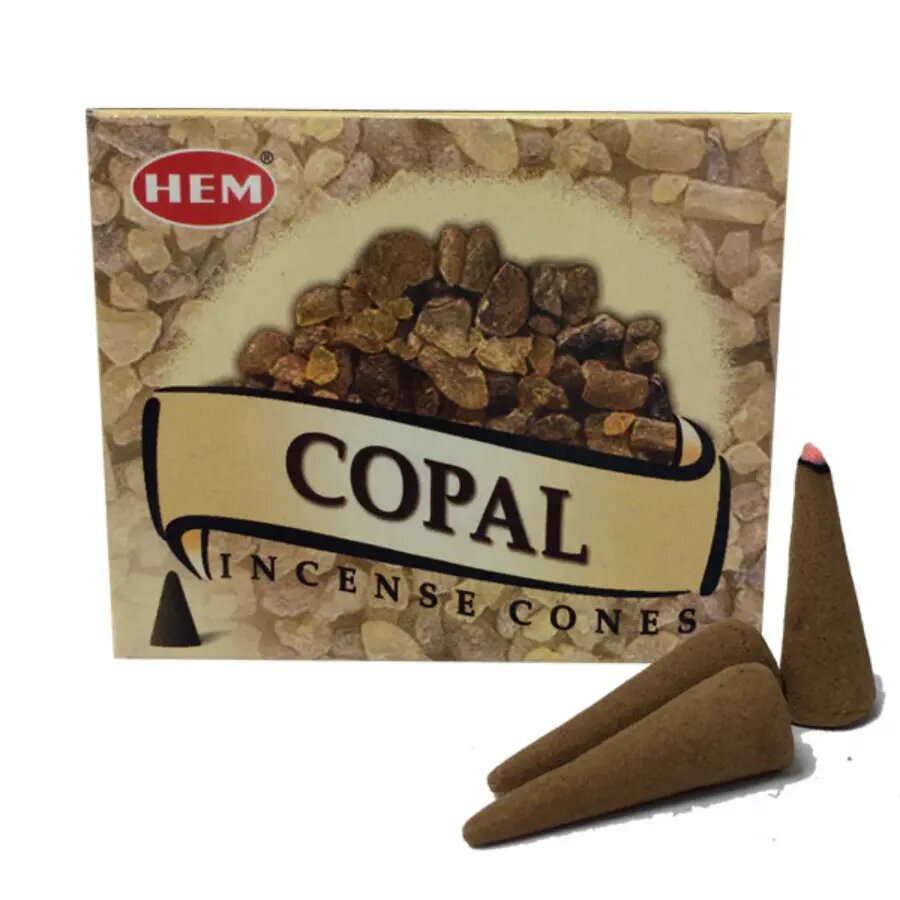 Hem Incense CONES COPAL (Благовония конусы копал, Хем), уп. 10 конусов.