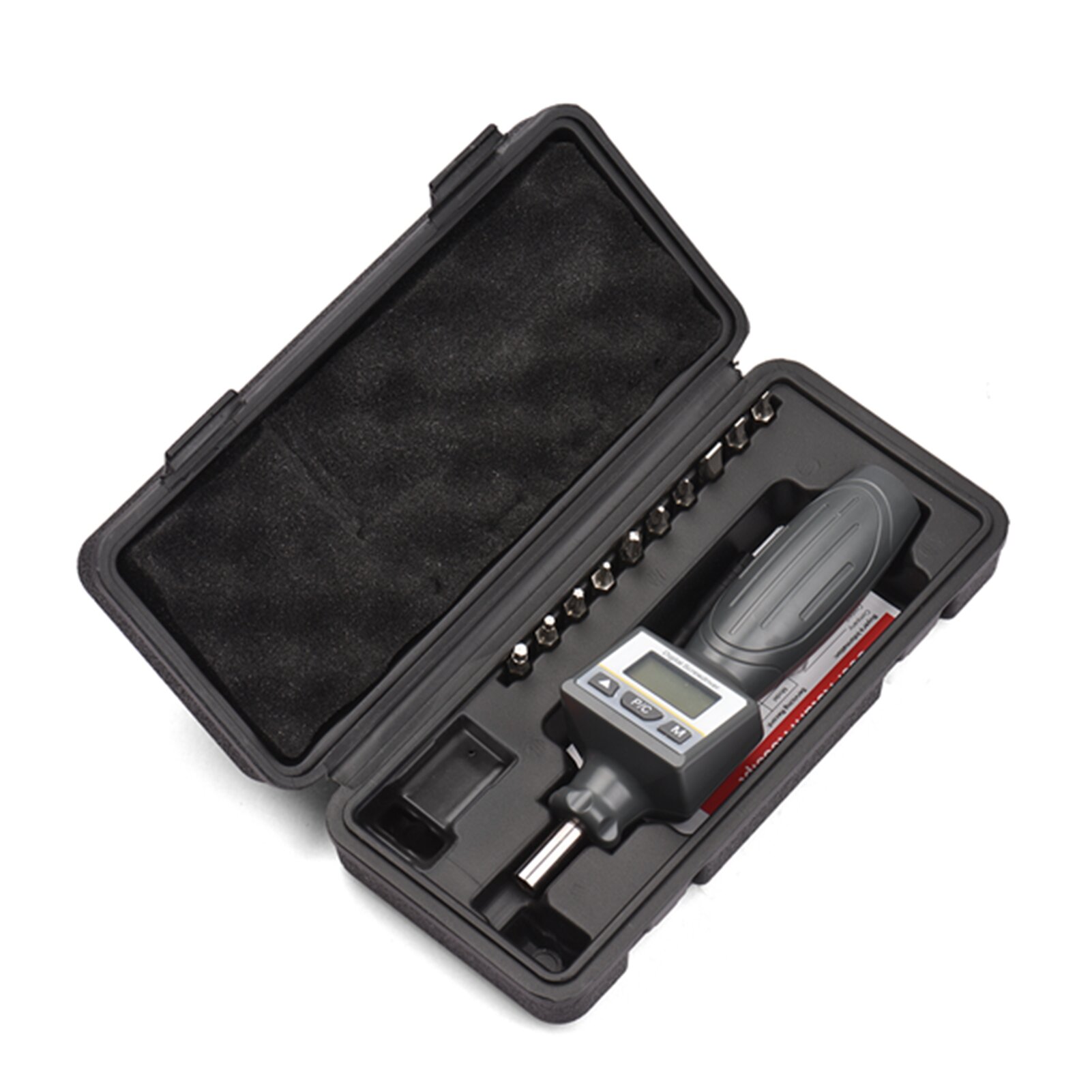 Цифровой набор отвёрток с 1,2-дюймовым ЖК-дисплеем, реверсивным ключом, функцией сохранения данных в пиковом режиме, 10 битами и кейсом для переноски, идеально подходит для электриков.