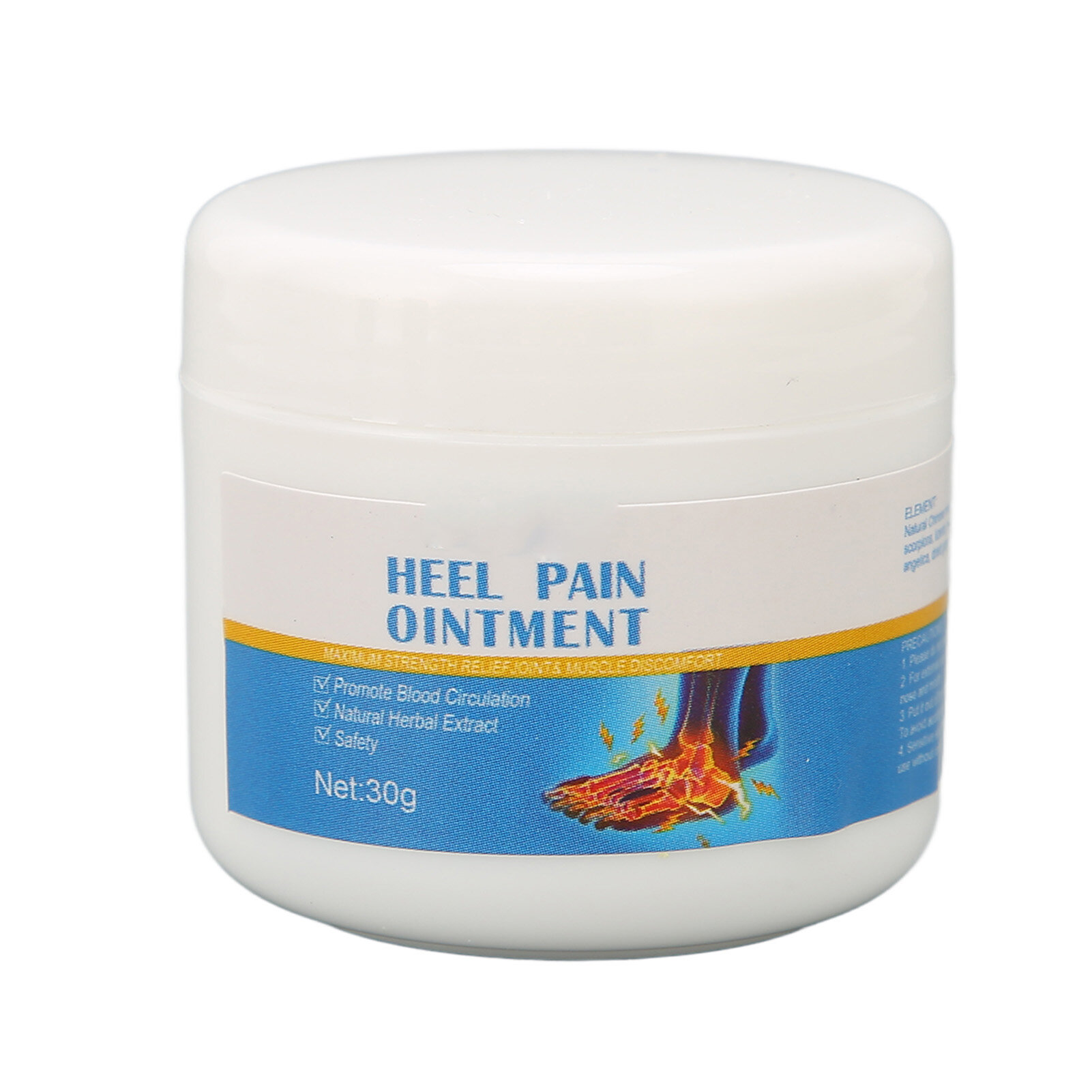 Крем для снятия боли в ногах. Быстро впитывающийся. Массаж пяток, суставов, пальцев ног и лодыжек. Освежающая нежирная формула для ухода за болезненными ступнями и пятками. 30 г