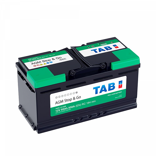 Аккумулятор автомобильный TAB AGM 6СТ-95 обр. (Start-Stop) 353x175x190