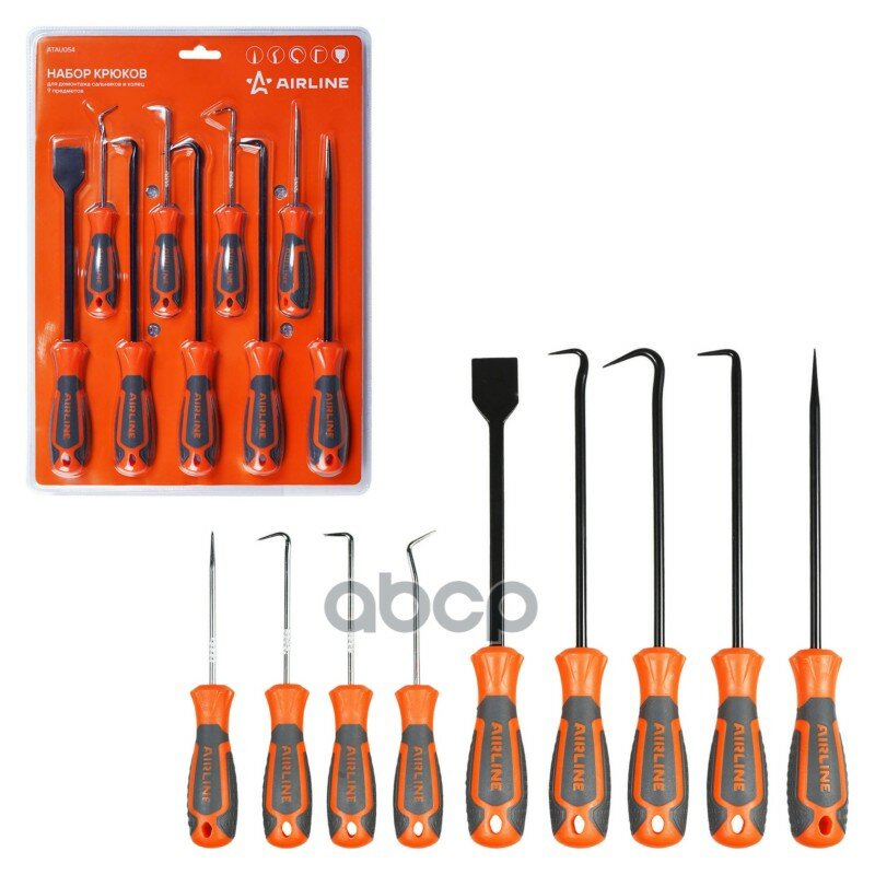 Набор крюков для демонтажа сальников и колец AIRLINE арт. ATAU054