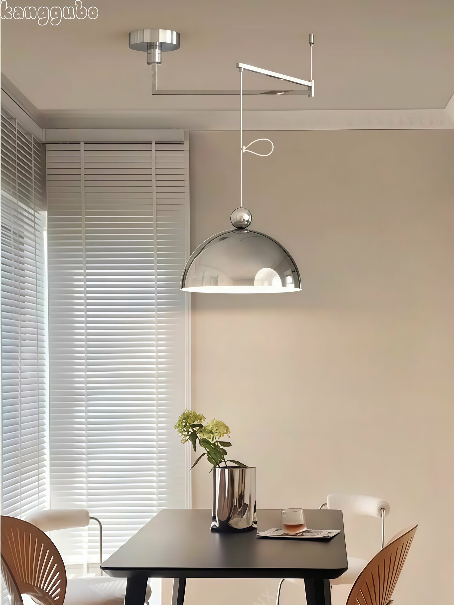 Люстра Clear lighting, передвижная, светодиодные лампы, 40Вт, серебристый
