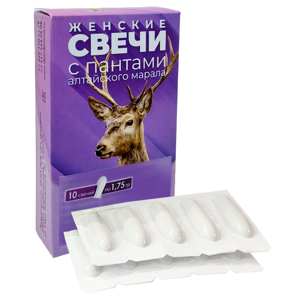 Женские свечи с пантами алтайского марала 10 шт.