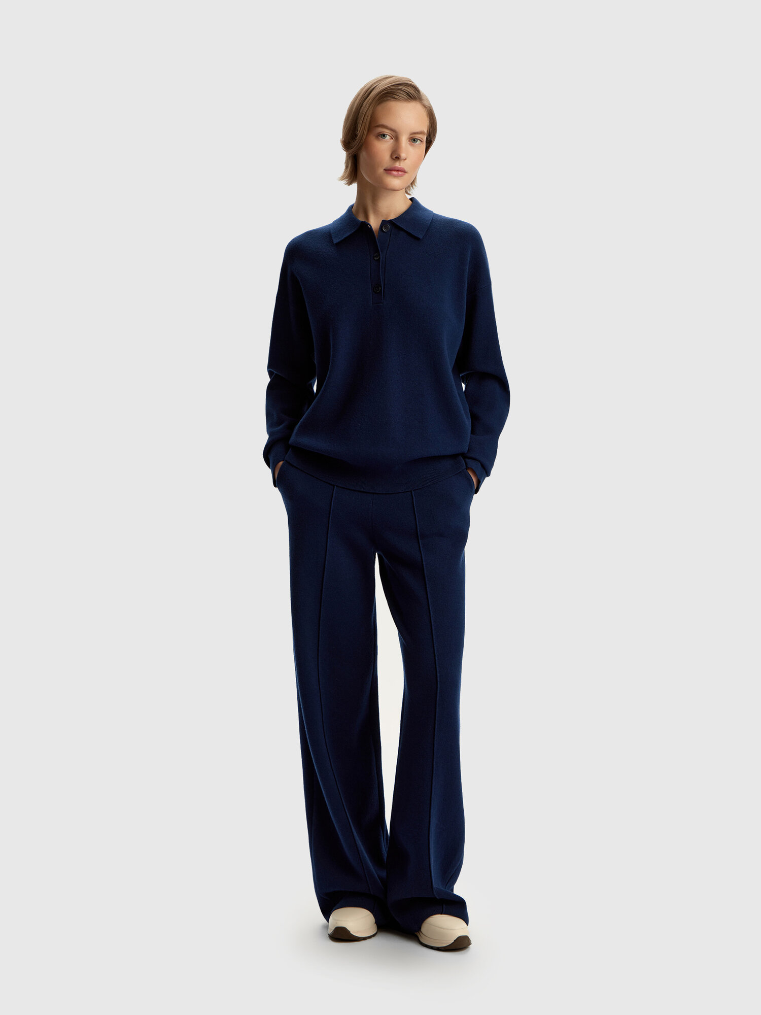 Брюки из шерсти и хлопка