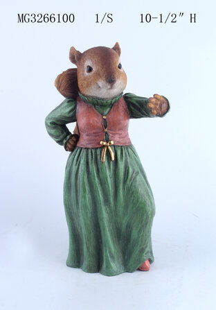 Фигурка интерьерная MAGIC ART "Белка танцующая", полистоун, 27см, разноцветная