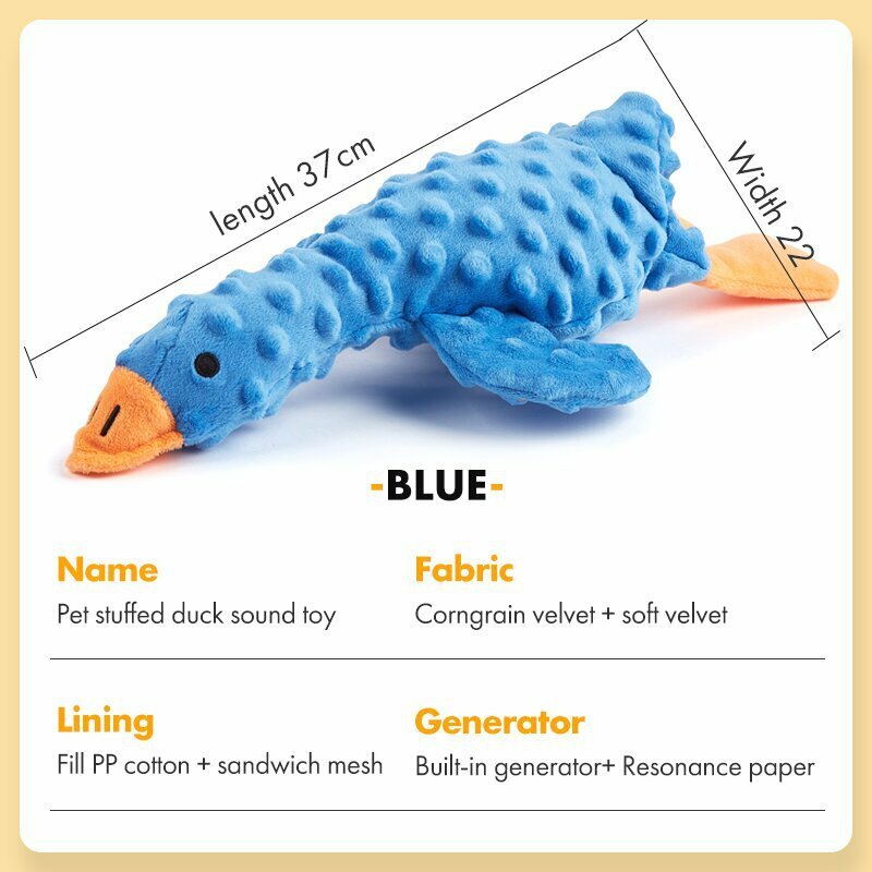 Новая трехцветная большая игрушка-гусь для собак, приятная устойчивая к укусам бумага для снятия скуки и лая, игрушка