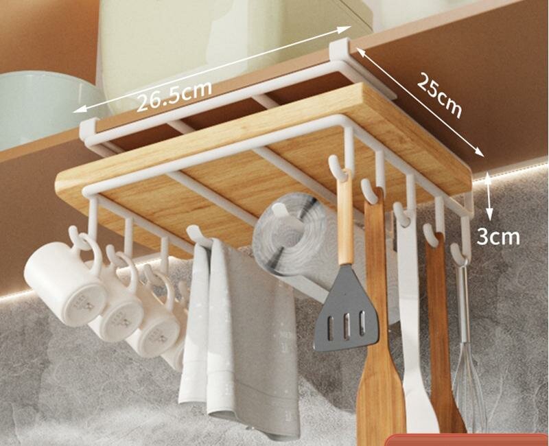 Держатель подвесной для кухонных принадлежностей, металлический, универсальный