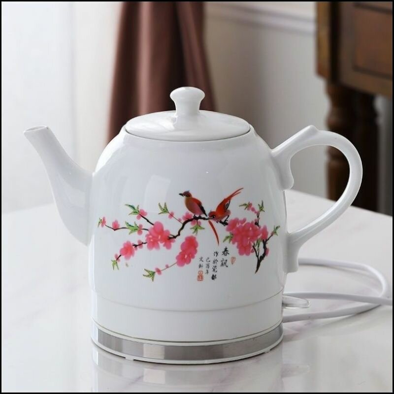 Эксклюзивный белоголубой фарфоровый электрочайник 1.2 л от Цзиндэчжэнь теперь представлен в Home Appliance Center-. Катюша