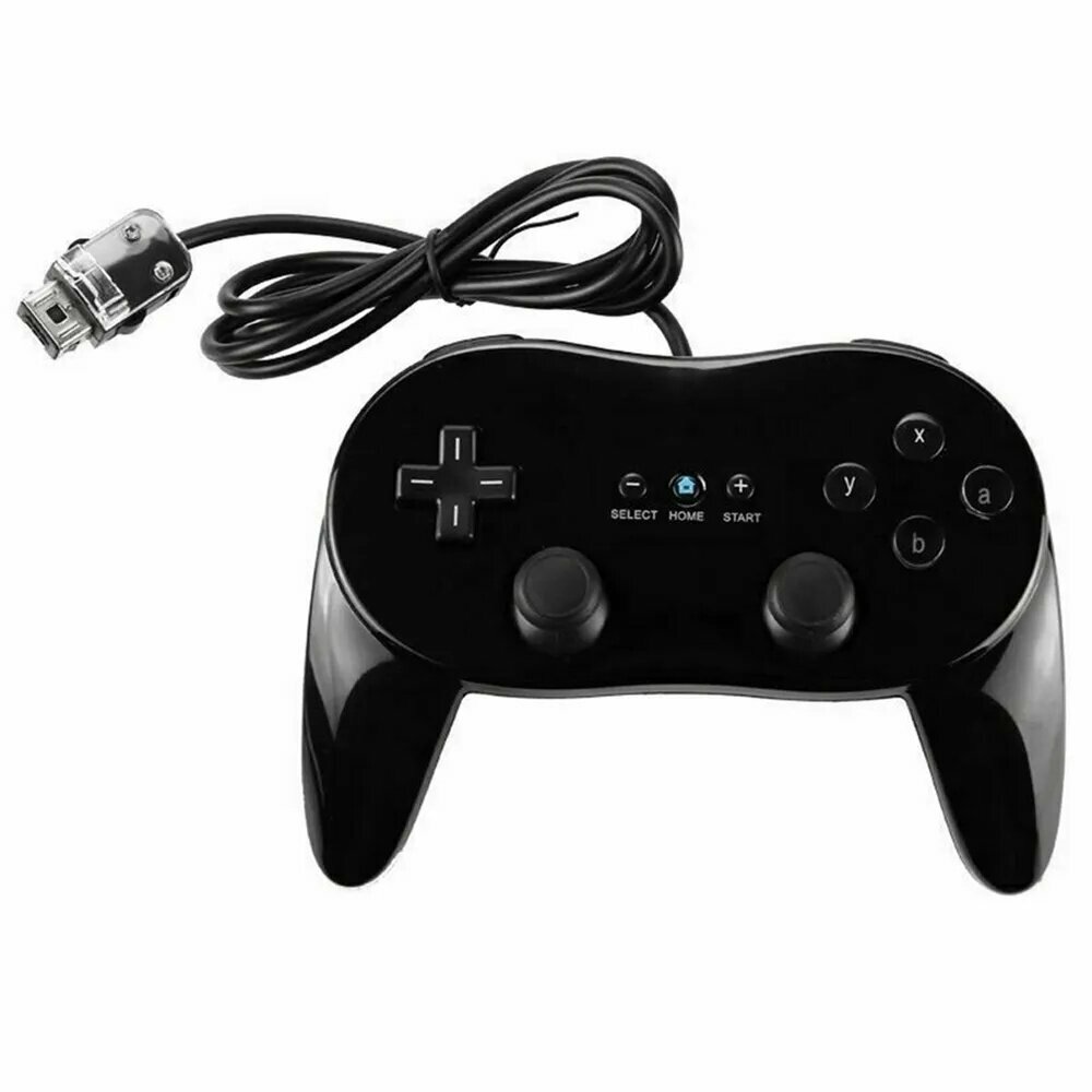Игровой контроллер, джойстик для Nintendo Wii второго поколения, проводной игровой контроллер, игровой пульт дистанционного управления, черный