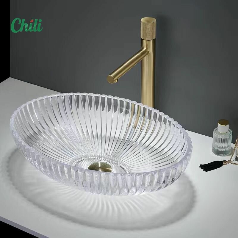 Стеклянная раковина, подходящая для семей, отелей и т. д.