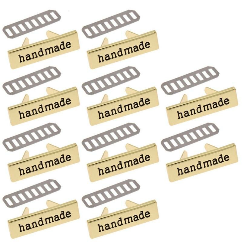 Металлические этикетки ручной работы, 10 шт, Светлое золото