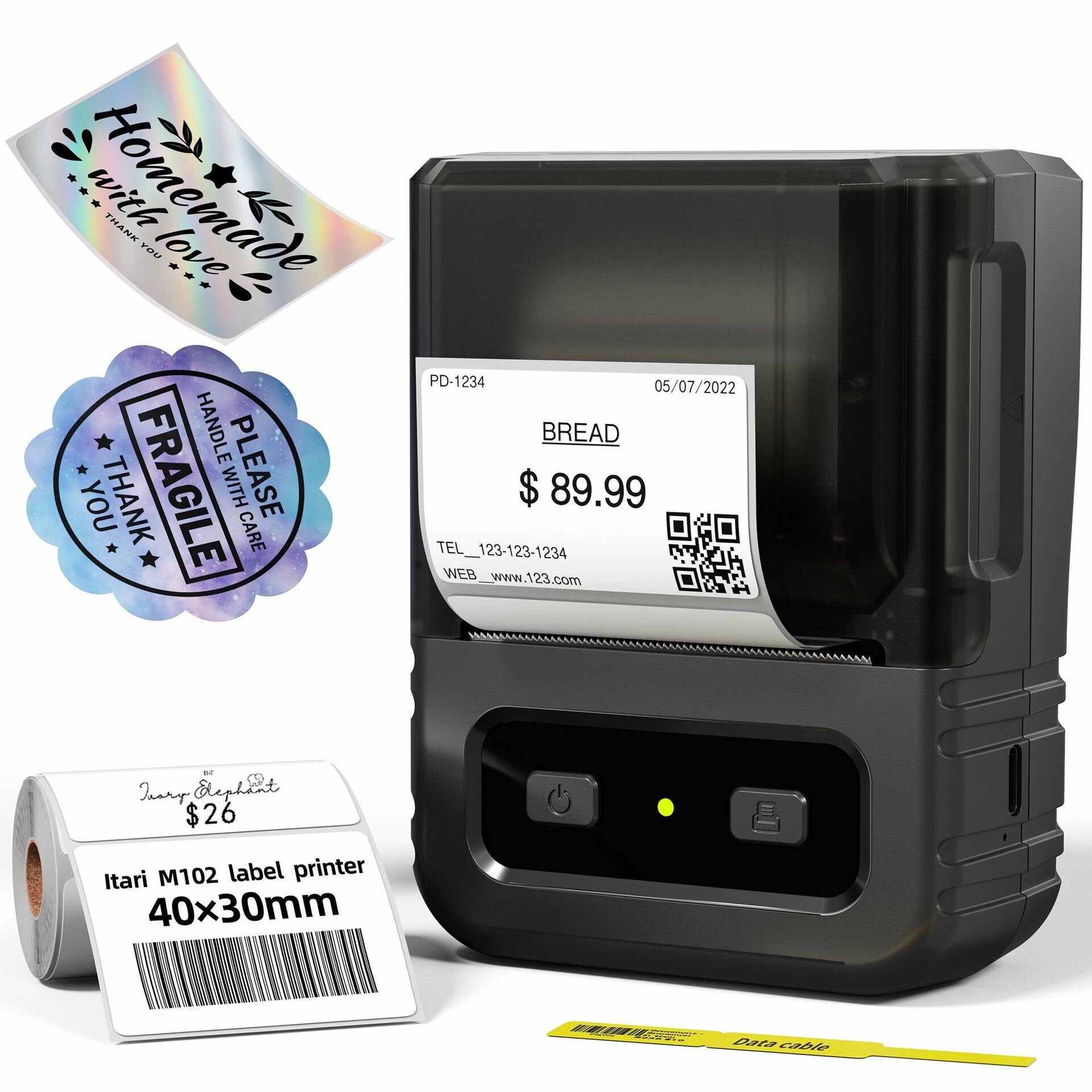 Термопринтер Phomemo для печати ценников на одежде, принтер штрих-кодов, принтер ценников для трансграничной торговли.