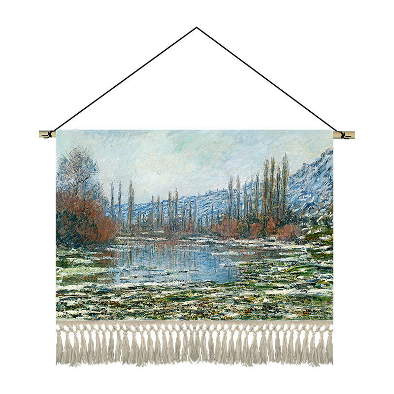 Масляная живопись Пейзаж Декоративный гобелен Фон для гостиной Ткань для стен Подвесная ткань Спальня Прикроватная подвесная картина Ткань