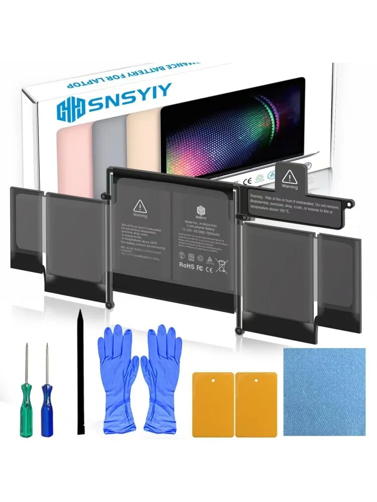 SNSYIY Аккумулятор для ноутбука Apple 7800 мАч, (A1502/A1582/A1493)
