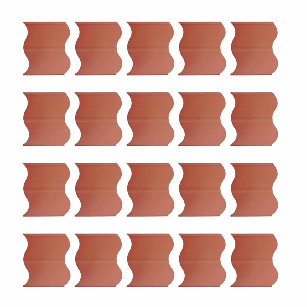 20 штук, садовый забор, пластиковая маленькая изгородь-керамика красного цвета