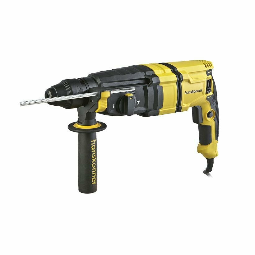 HRH1130AVS Перфоратор Hanskonner, 1100Вт, 30мм, 3.3Дж, 0-5100уд/мин, 3 реж, 4м кабель, виброзащита