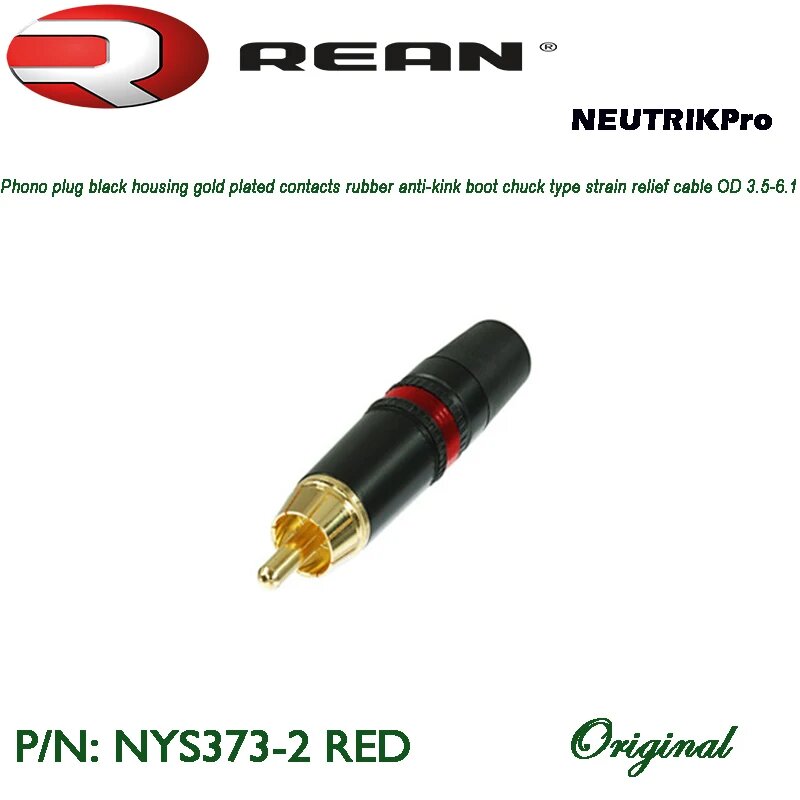 RCA разъем NEUTRIK/REAN NYS373-2 Red