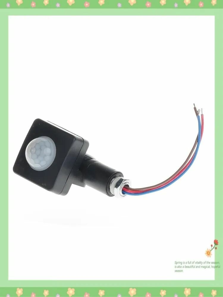 R7AC85-265V IP65 Датчик движения Регулируемый PIR-переключатель Ультратонкий светодиодный свет PIR Открытый датчик движения, 10 мм черный