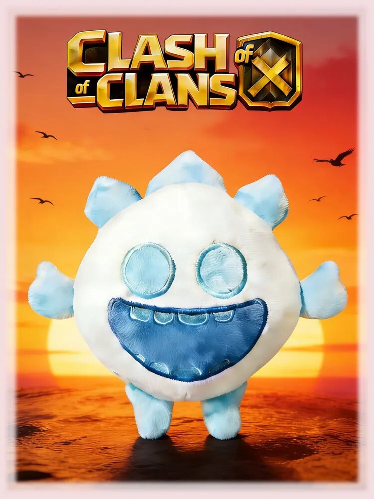Мягкая игрушка Clash of Clans / Clash Royale: Ледяной дух (Ice Spirit), 9 см