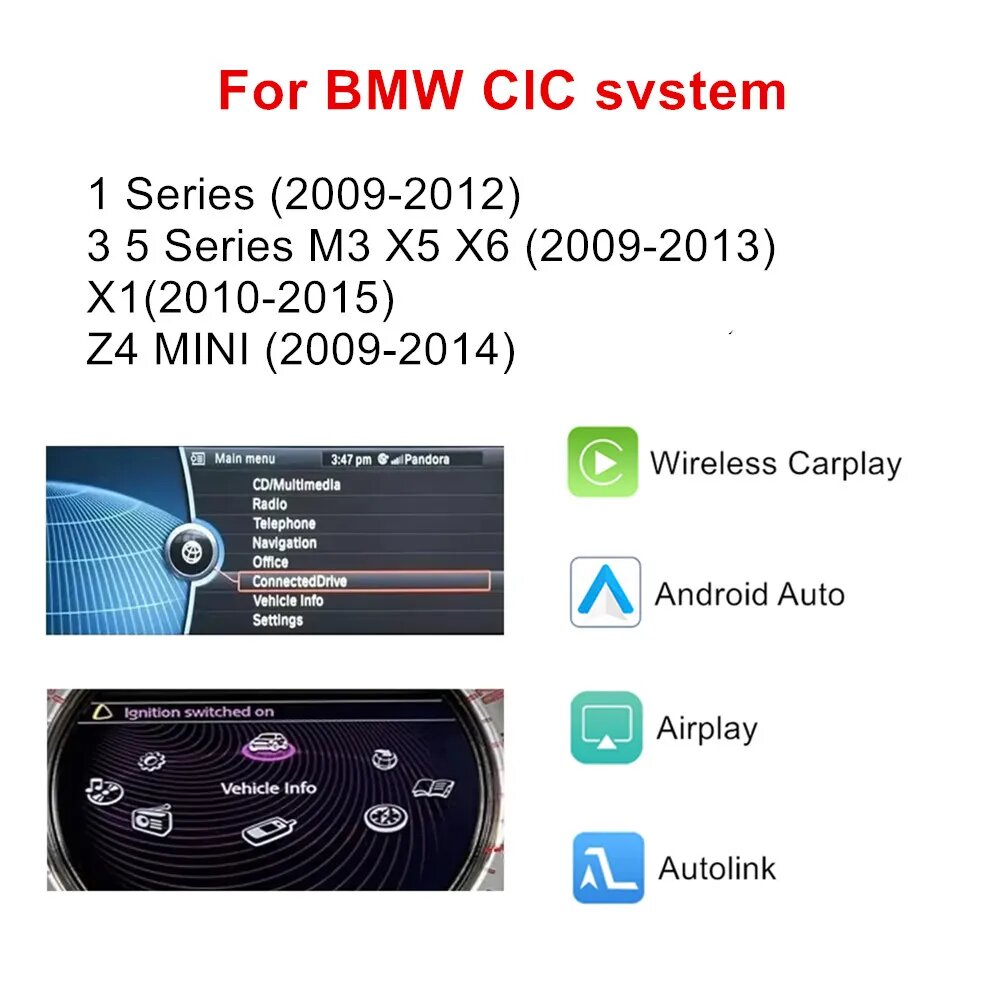 Беспроводной CarPlay для BMW CIC (2009-2012)