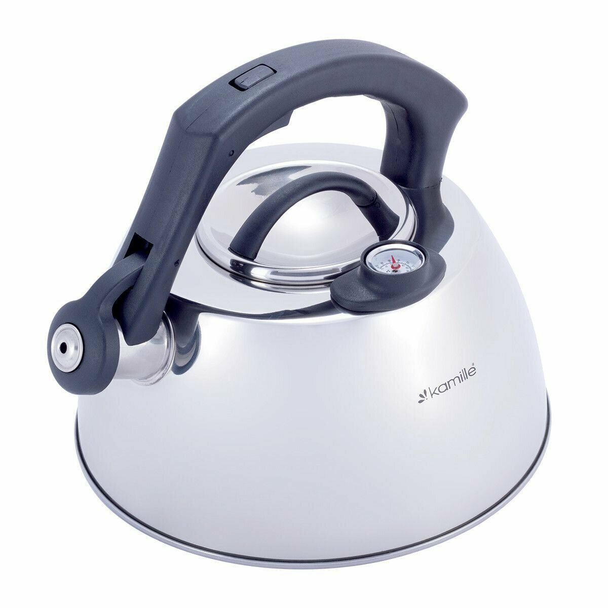 Чайник 3л из нержавеющей стали со свистком и термометром Kamille 1077