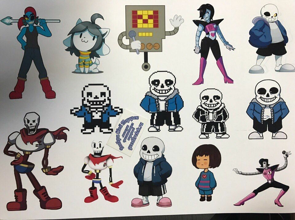 Набор наклеек Андертейл №5