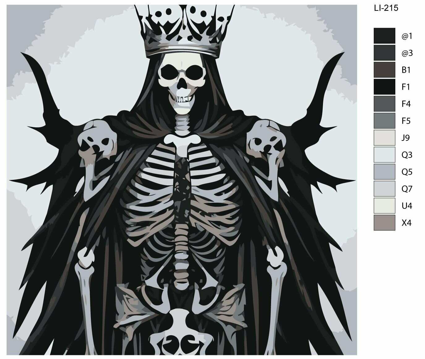 Картина по номерам,"Живопись по номерам", 48 x 48, LI-215, скелет