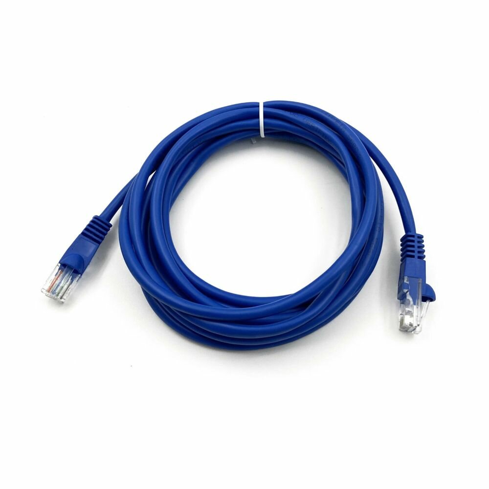 Кабель патч-корд Buro RJ-45m-RJ-45m Blue (3м)