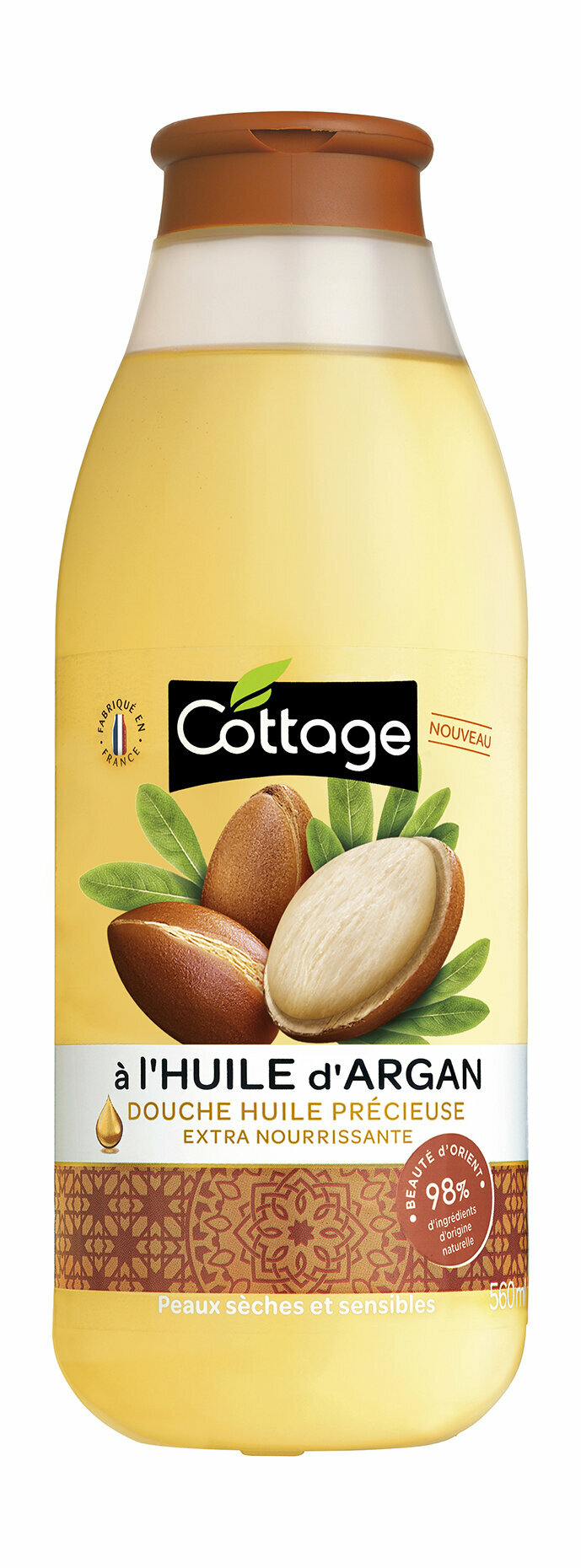 COTTAGE Гель для душа Extra Nourishing Precious Oil с маслом арганы, 560мл