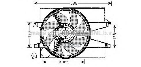 Вентилятор охлаждения 120W Ford Fiesta V Fusion Ava арт. fd7542