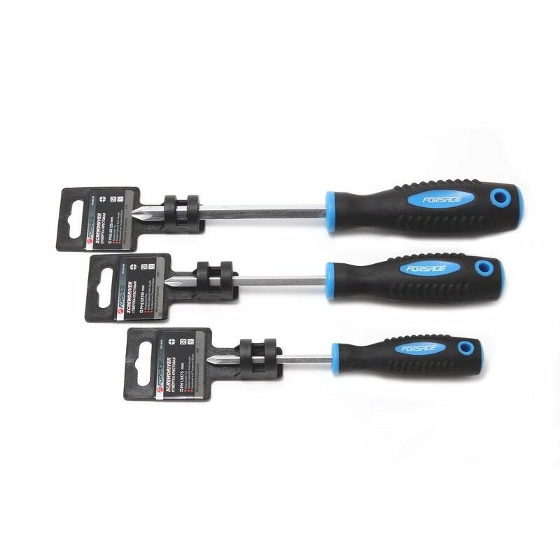 Отвертка крестовая магнитная "Profi" S2 PH2.0х125мм, в пластиковом держателе