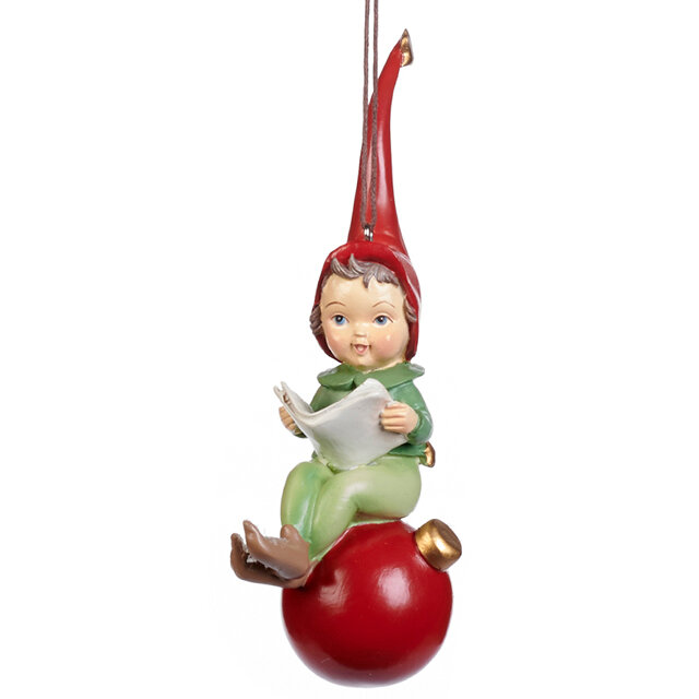 Елочная игрушка Эльф Реми - В гостях у Санты 14 см, подвеска, Goodwill, D44061-2