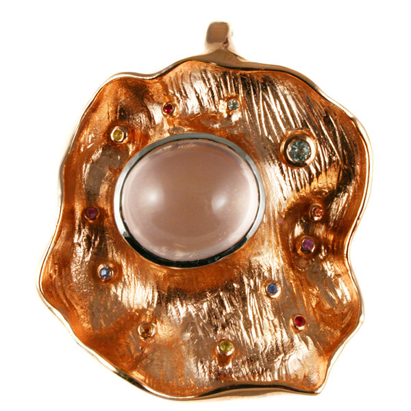 Подвеска, серебро, 925 проба, сапфир