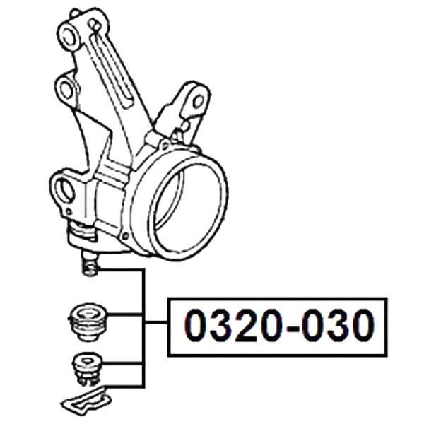 ASVA 0320-030 (51210S5AJ00 / 51215S5AJ00 / 5121DS5DJ61) опора шаровая нижняя