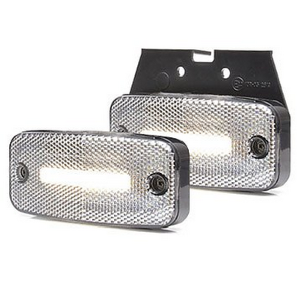 WAS 1136 фонарь габаритный передний универсальный белый с кронштейном 12v-24v led провод