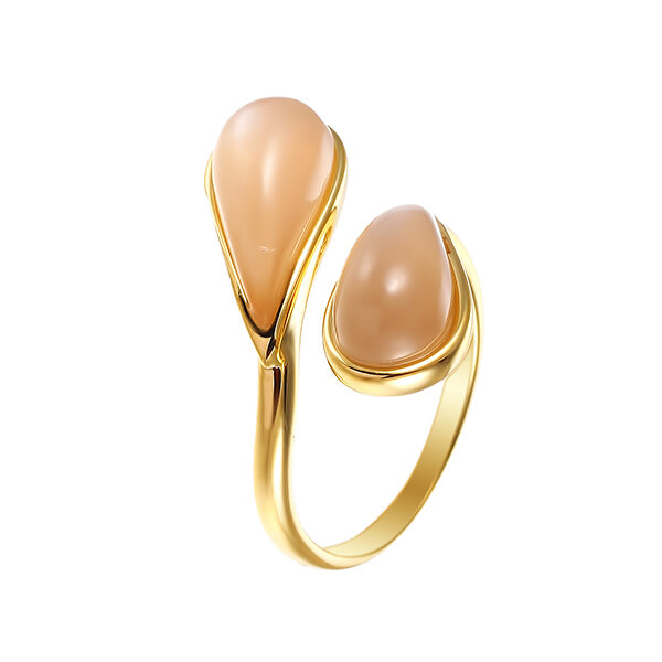 Кольцо, серебро, 925 проба, лунный камень