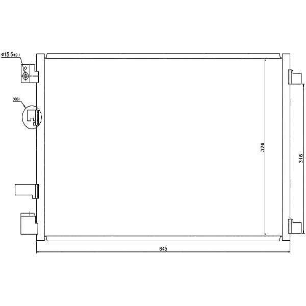 STELLOX 10-45482-SX (1045482_SX / 92100JD500 / 92100JD51A) радиатор кондиционера\ Nissan (Ниссан) qashqai 1.5dci 07