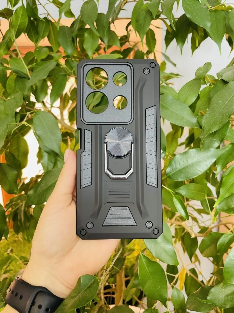 Чехол противоударный для Infinix Note 30 / Инфиникс Ноте 30 military (Черный)