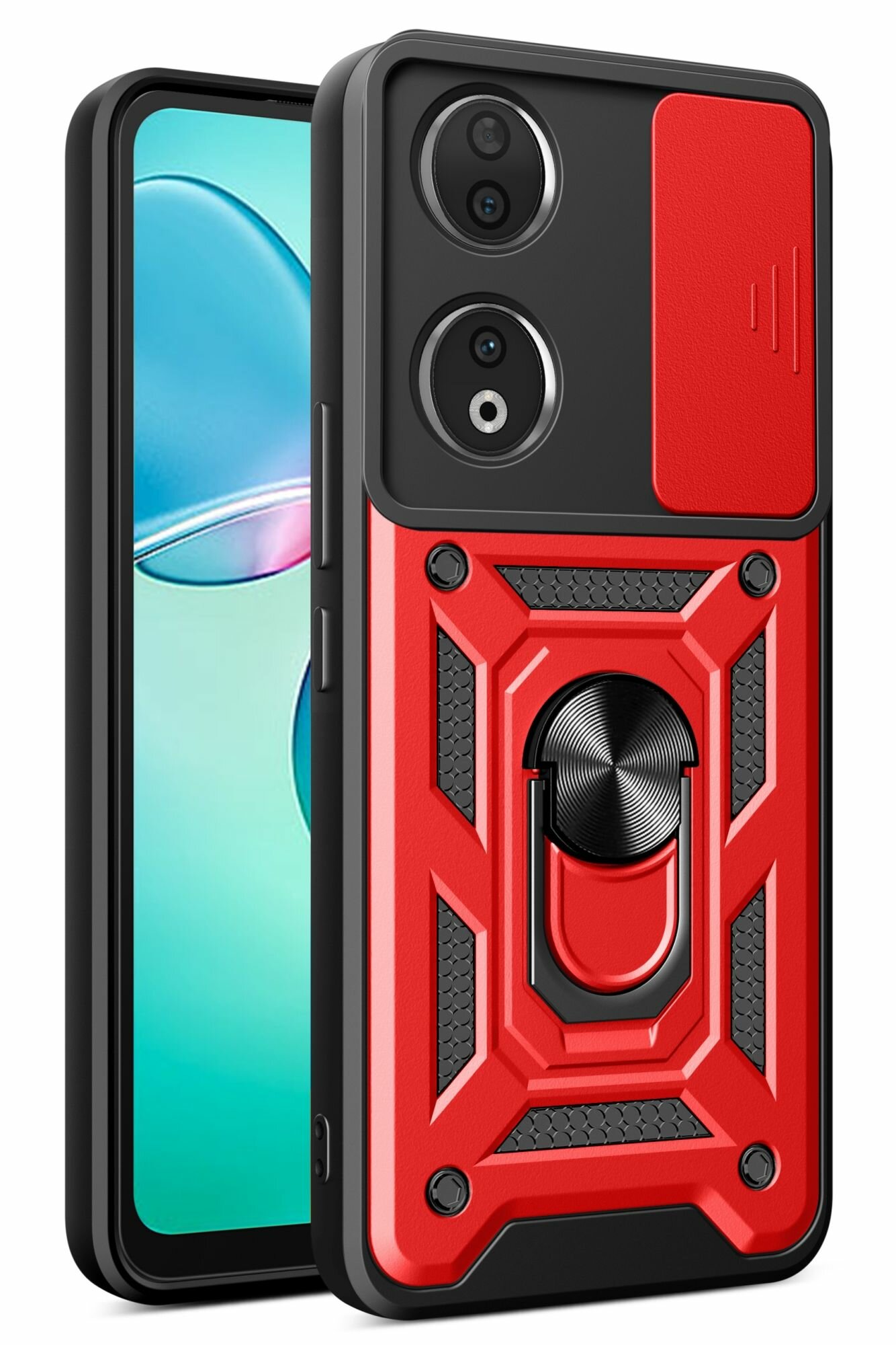 Чехол противоударный для Honor 90 / Хонор 90 с защитой камеры armors (Красный)