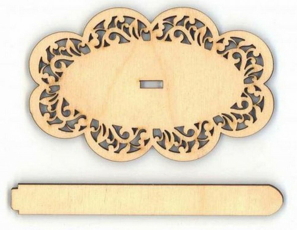 Щепка РА-010 Подставка кружевная внешняя малая, 9 x 6 см