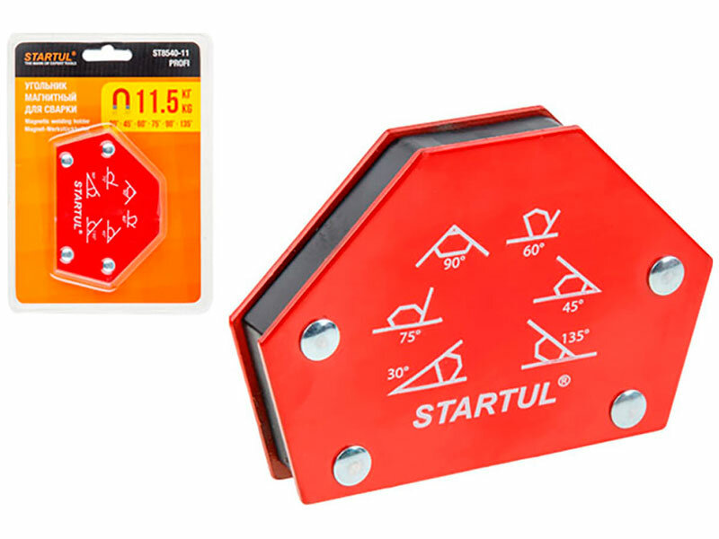 Угольник магнитный для сварки Startul PROFI, 11.5 кг, (ST8540-11) (струбцина магнитная)