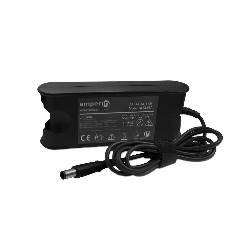 Блок питания (сетевой адаптер) Amperin AI-DL65A для ноутбуков Dell, 19.5V, 3.34A, 7.4pin, код 013027
