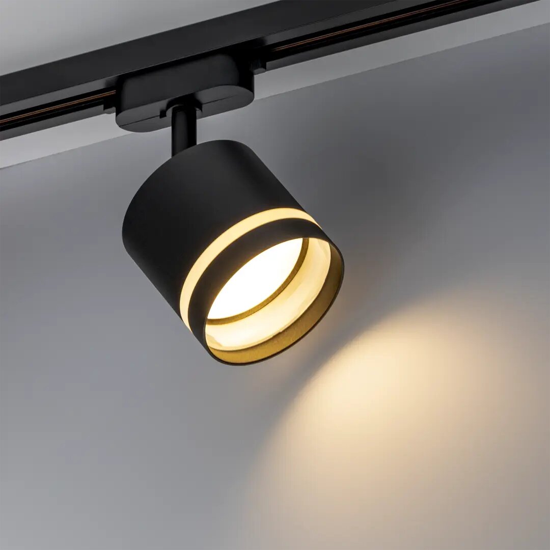 Трековый светильник спот поворотный Ritter Artline 85x80мм под лампу GX53 до 4м² металл/пластик цвет чёрный.
