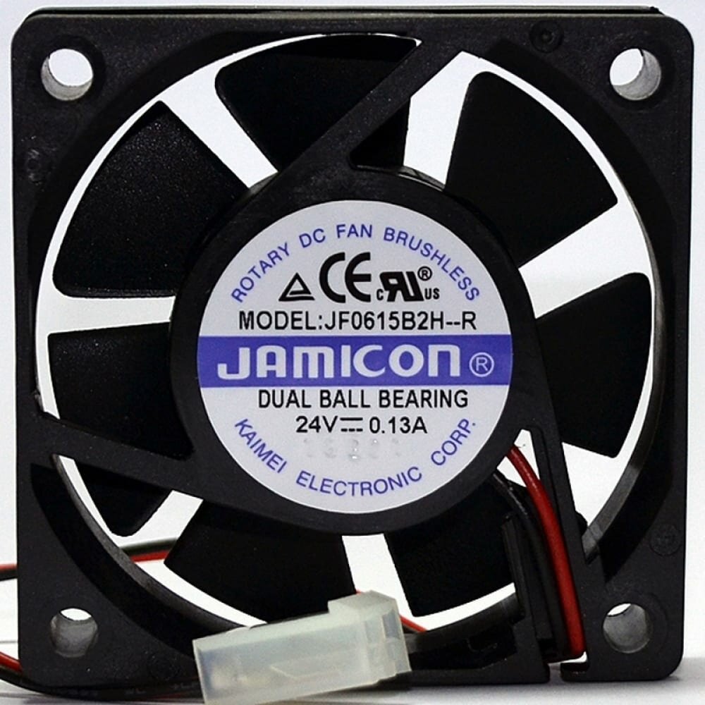 Вентилятор Jamicon JF0615B2H 60х60х15 24В с разъемом 2 конт. MOLEX 5239-2(PHU-2) С00037093