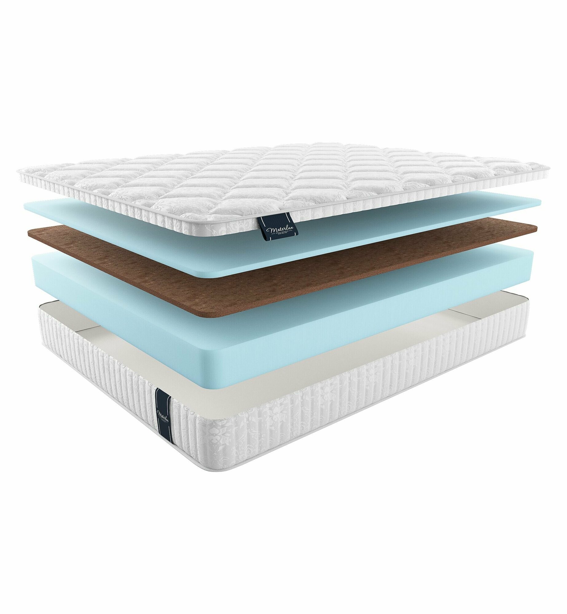 Матрас Materlux Silveira 75х200 серии Light высота 18 см анатомический средней жесткости кокосовый Беспружинный