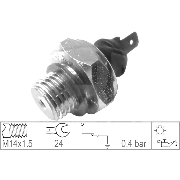 ERA 330011 (08954566 / 1252506 / 98660620300) датчик давления масла Opel (Опель) ascona c (81_, 86_, 87_, 88_) 1.3 n [1981 / 09-1986