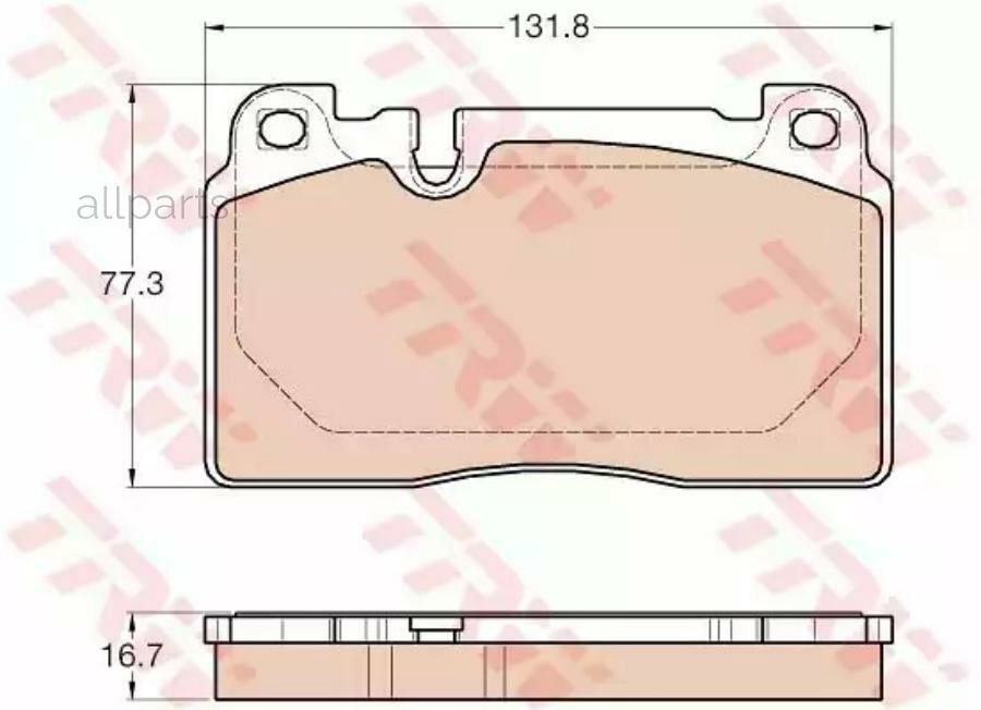 TRW GDB1974 Колодки передние AUDI A6/S6/A7/Q5 2.0TFSI/3.2TFSI/2.0TDI/3.0TDI 08- TRW GDB1974