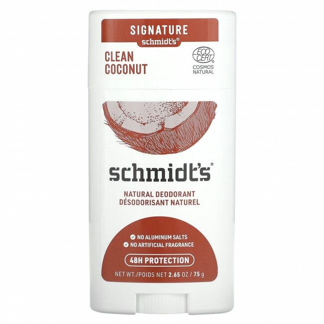 Schmidt's, Натуральный дезодорант, чистый кокос, 75 г